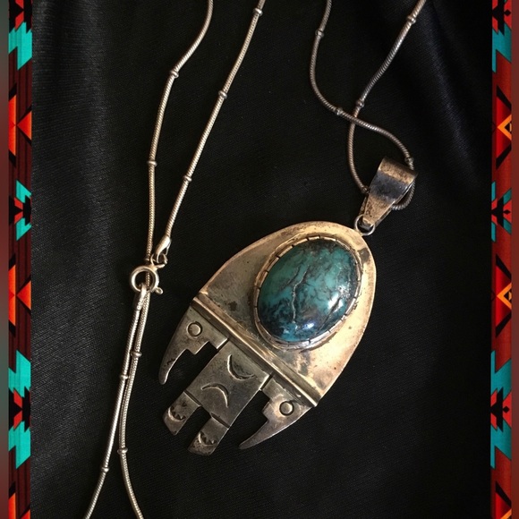 L. SHEKA | Jewelry | Vintage L Sheka Native American Turquoise Sterling ...